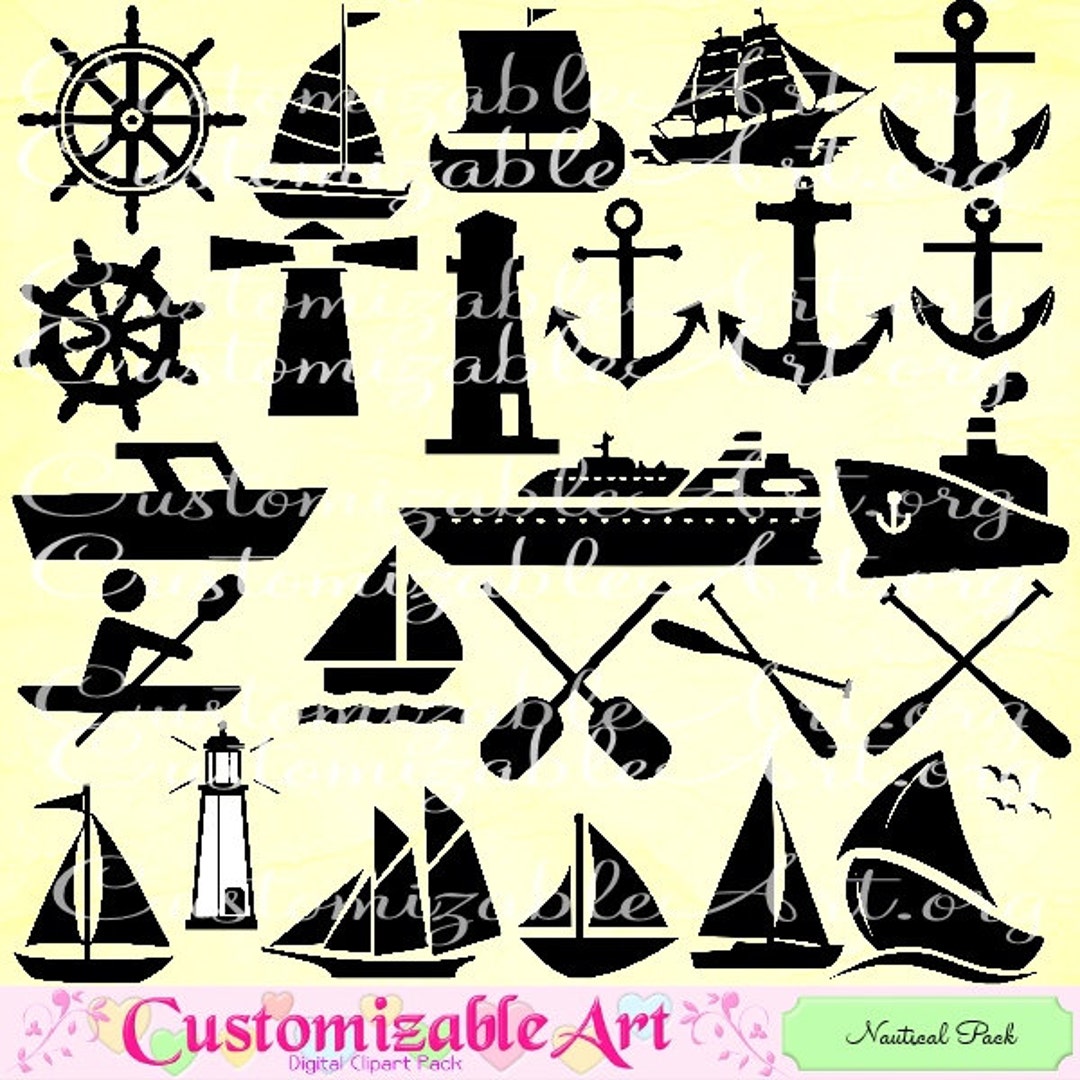 Nautical Clipart Nautical Cliparts Nautical Clipart Set Boy Nautical ...