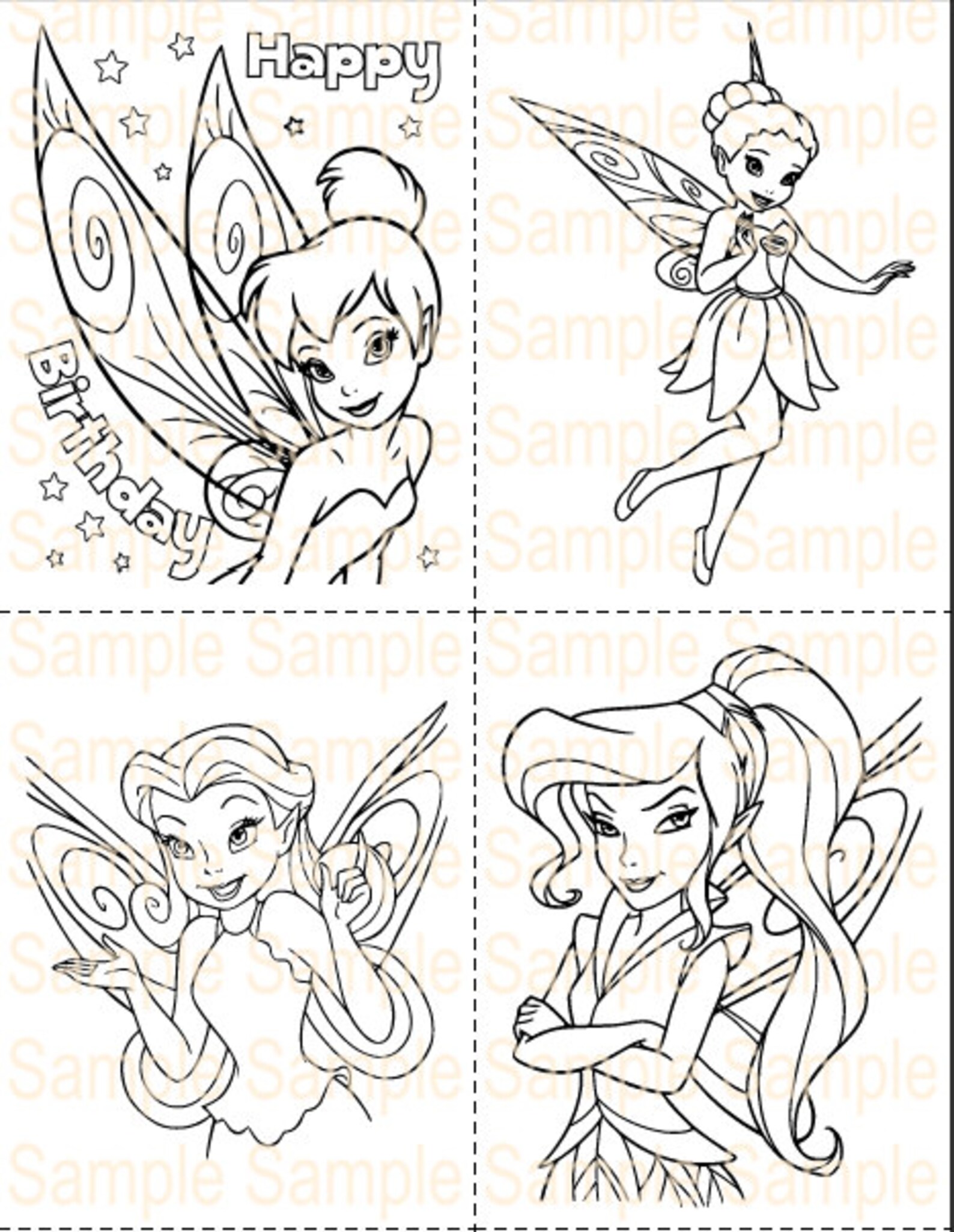 Tinkerbell Party Favor Printable Tinkerbell Party Supplies Fairy ...