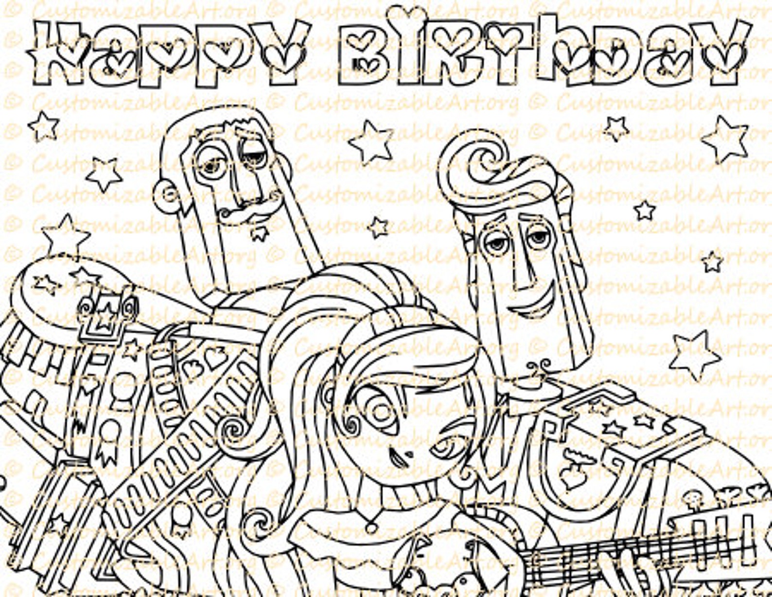 Book of Life Party Favors Printable the Book of Life Coloring Page ...