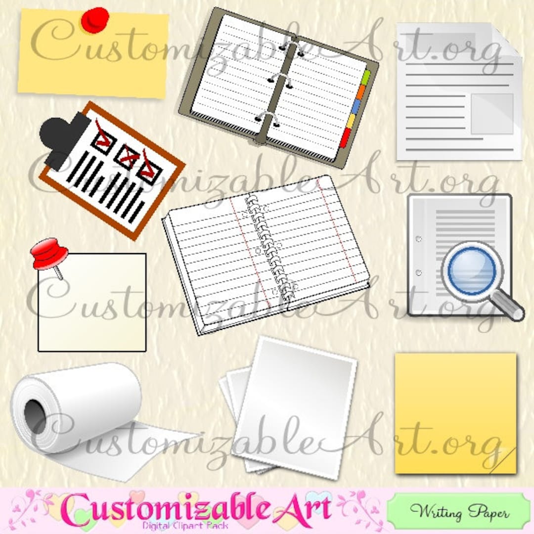 Notebook Clipart Digital Spiral Note Book Card to Do List Document ...