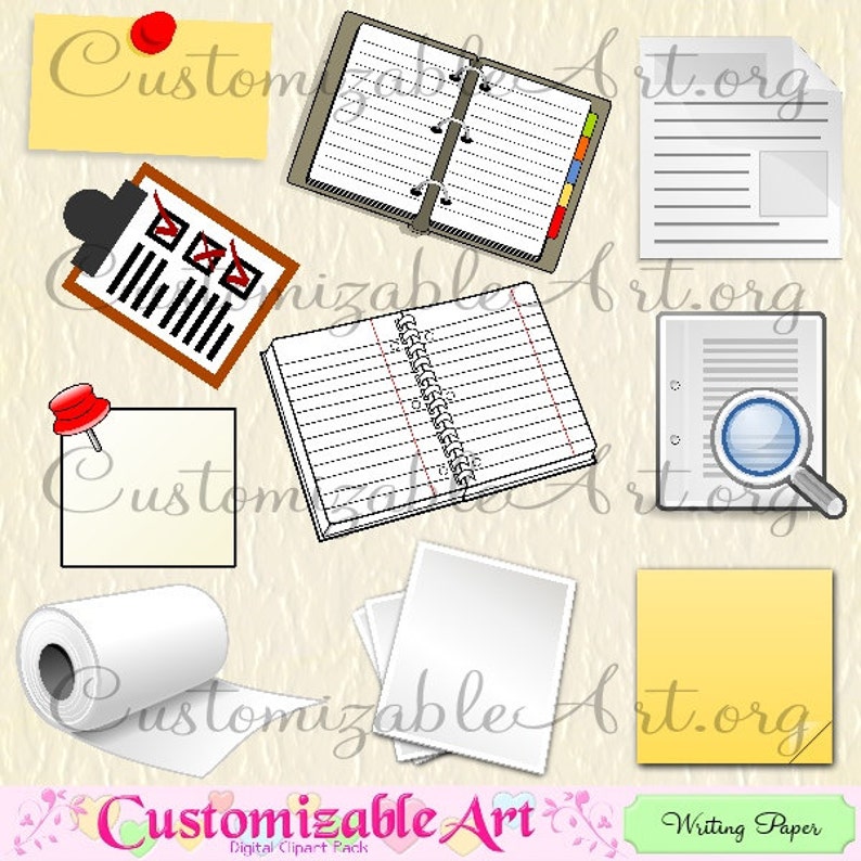 Notebook Clipart Digital Spiral Note Book Card to Do List Document ...