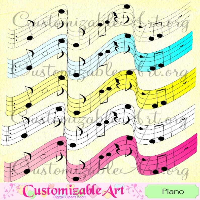 Piano Clipart Digital Pianos Clip Art Keyboards Musical Keys Notes ...