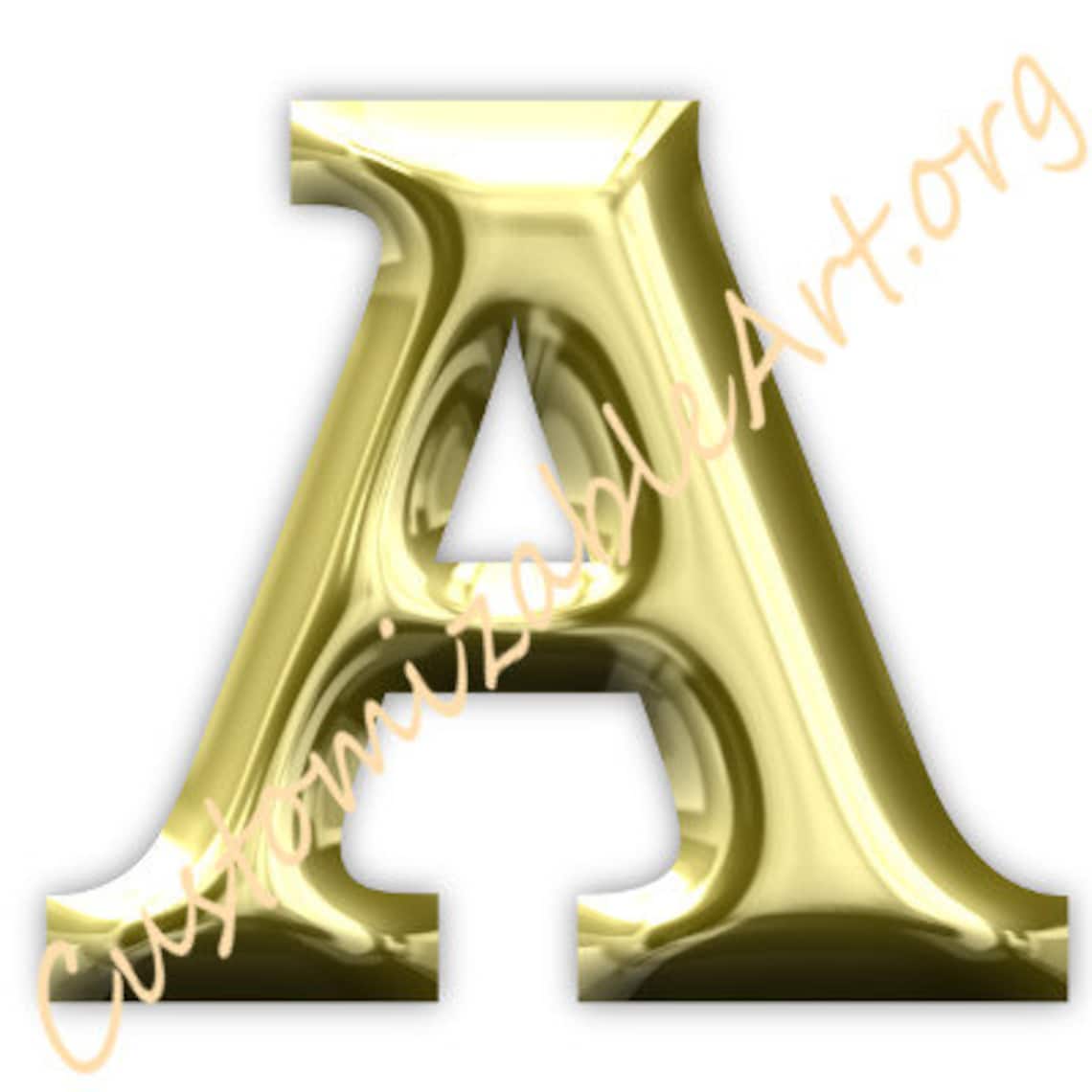 Gold Alphabet Clipart Golden Alphabet Clip Art Digital Gold Alphabet ...
