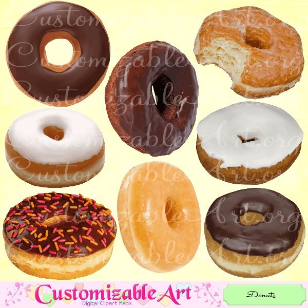 Donut Clipart Digital Donut Clip Art Graphics Printable Donut PNG ...