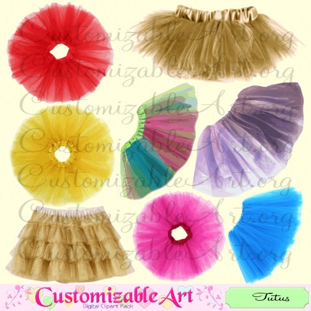Tutu Clipart Digital Tutu Clip Art Gold Golden Girls Tutu Skirt Pink ...