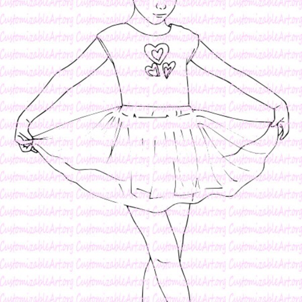 Girl Digital Stamp - Etsy