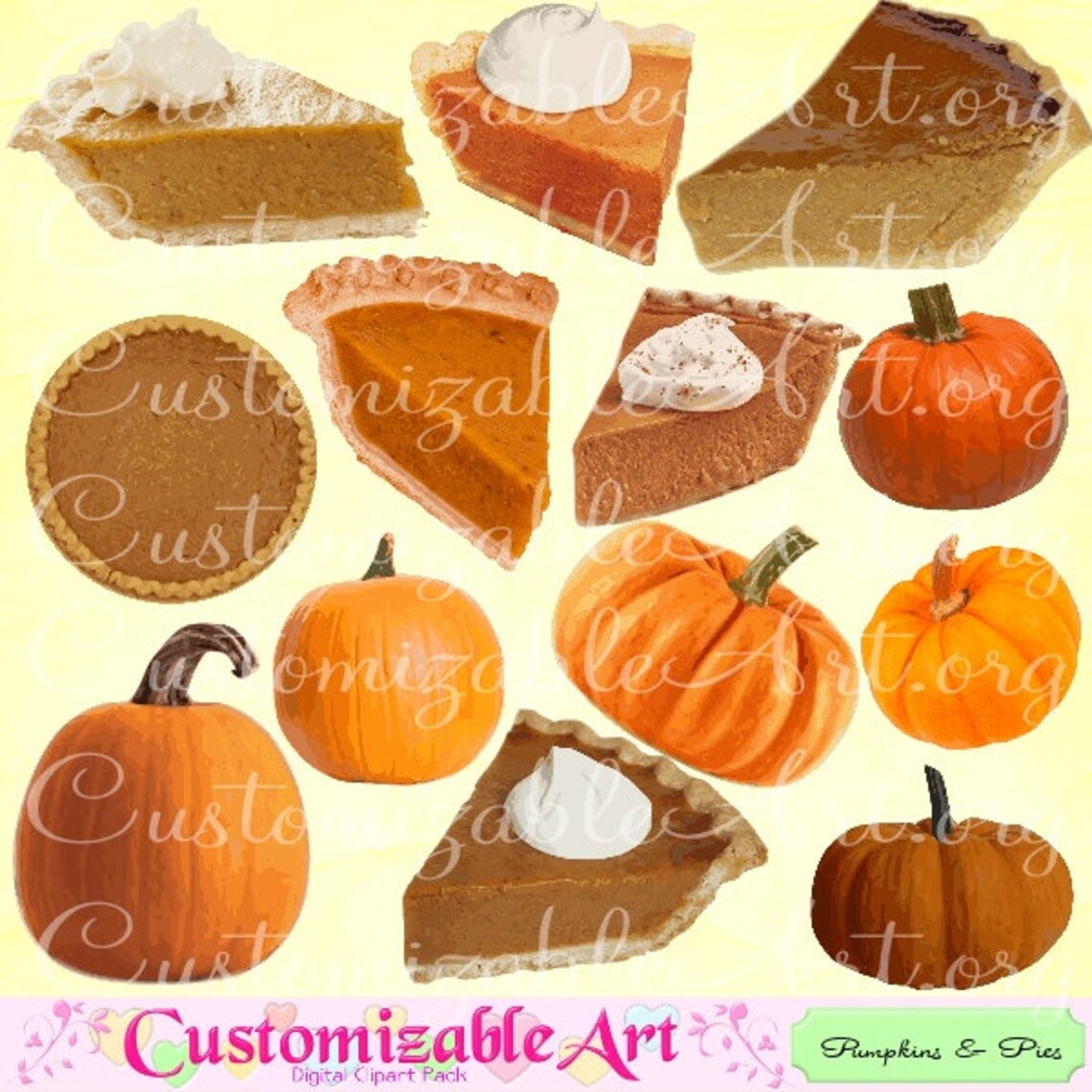 Pumpkin Pie Clipart Digital Pumpkin Pie Clip Art Images Pumpkin Fall ...