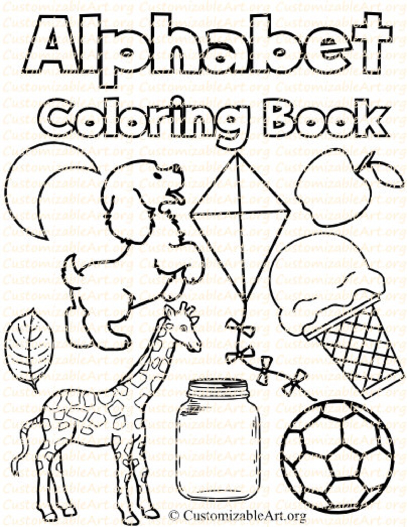 Alphabet Coloring Book Printable Alphabet Coloring Pages Sheets Digital ...