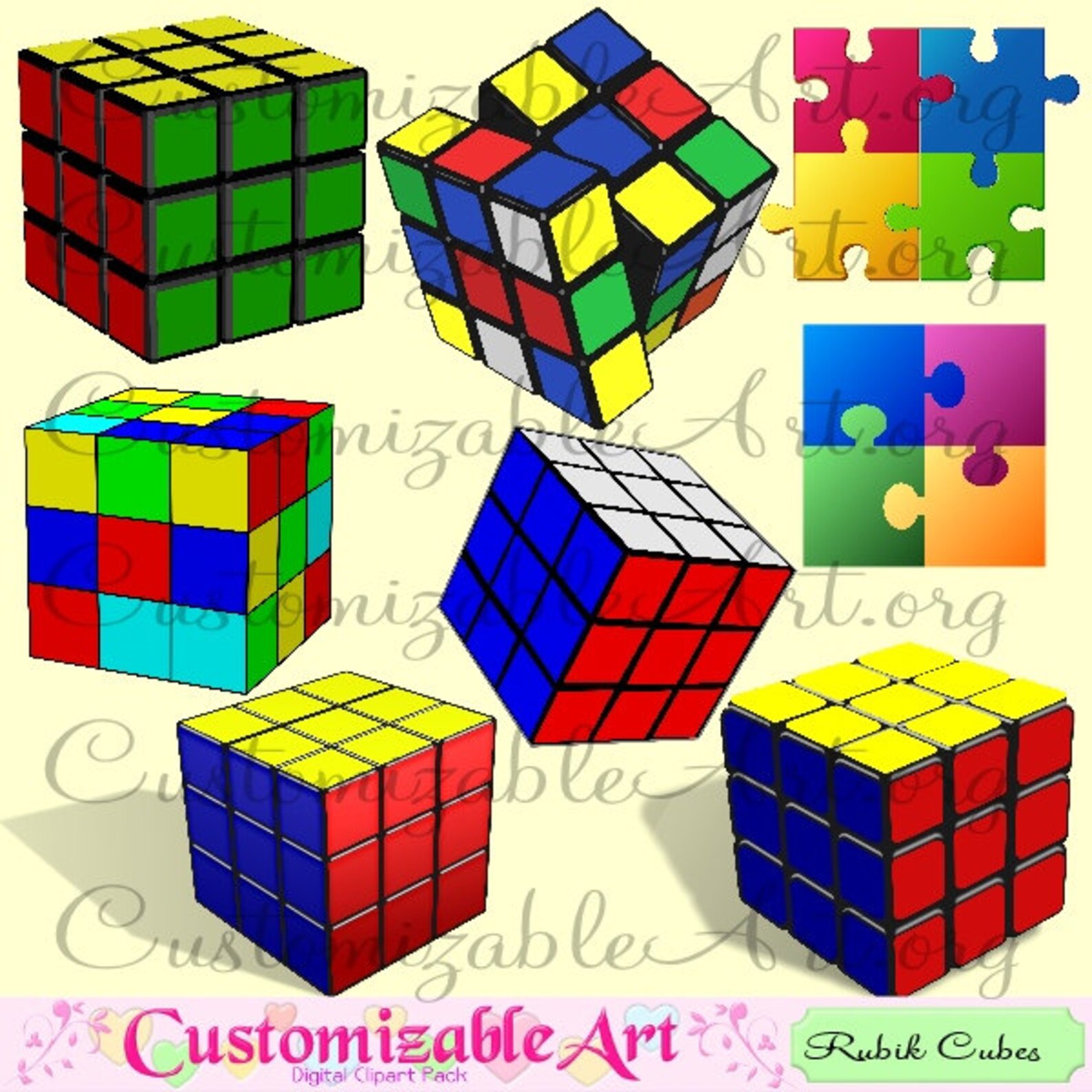 Rubik Cube Clipart Digital Magic Cube Math Mathematical Jigsaw Puzzle ...