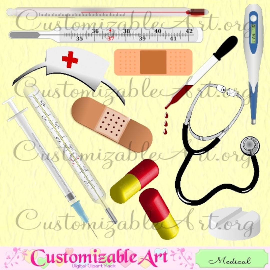Medical Clipart Digital Nurses Hat Clip Art Hospital Supplies Doctors ...