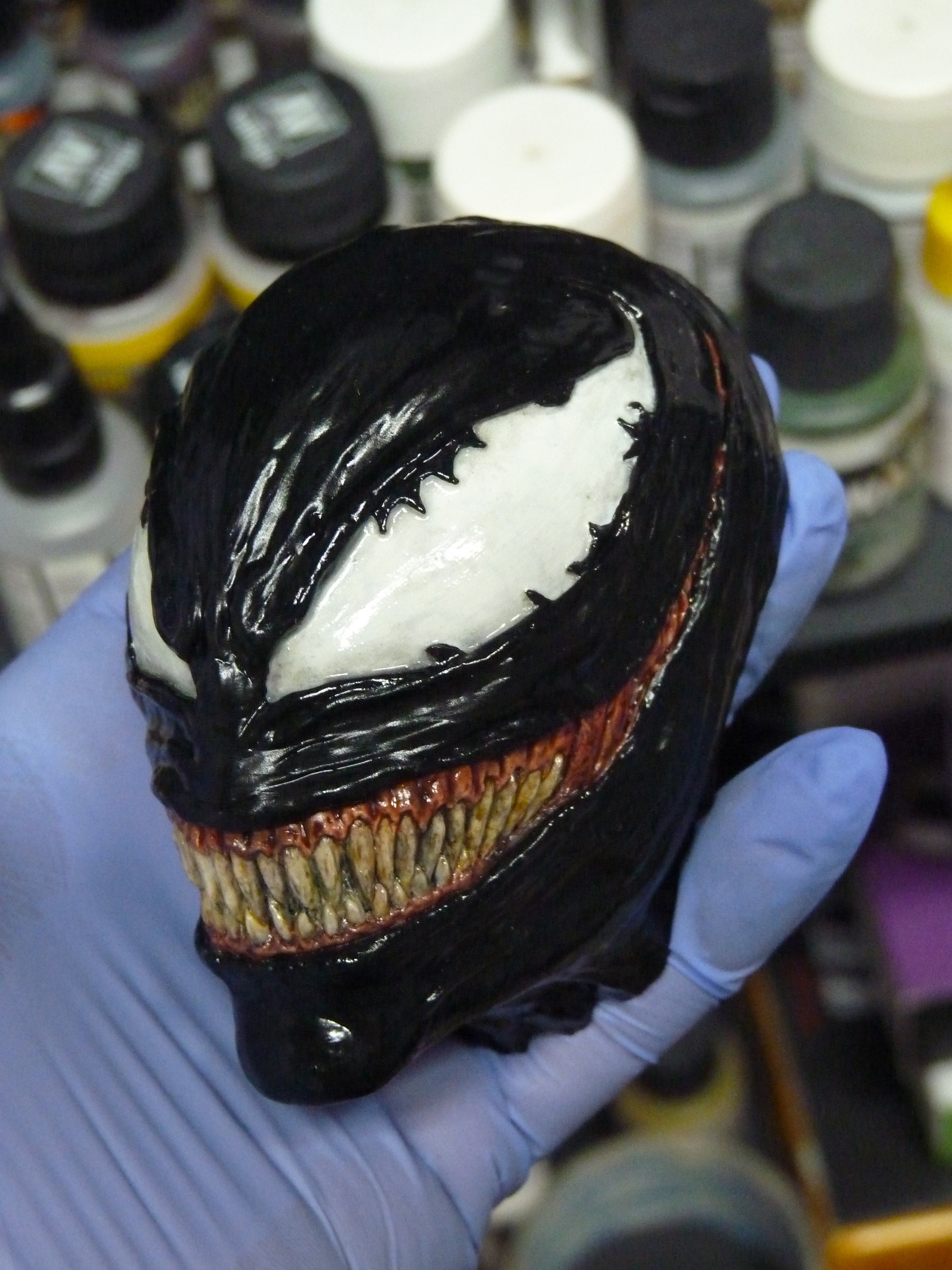 Venom head inspired dc comics Marvel magnet resin - Etsy Polska