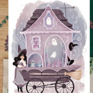 Witchs Wagon Illustration Art Print - Etsy