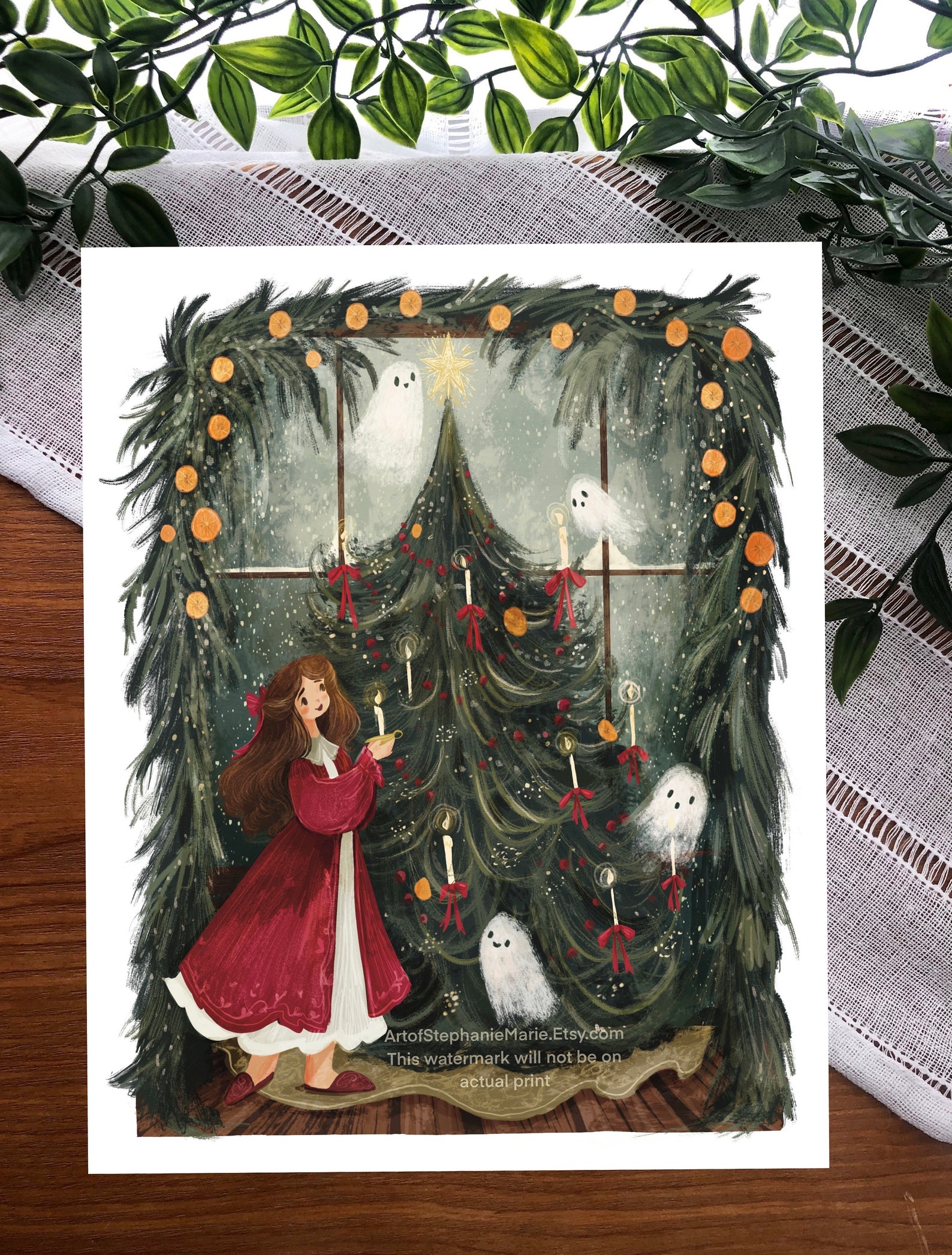 The Christmas Ghosts Illustration Art Print - Etsy