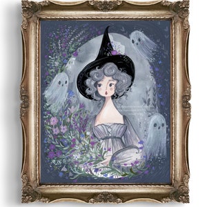Spring Witch Illustration Art Print 8x10 - Etsy