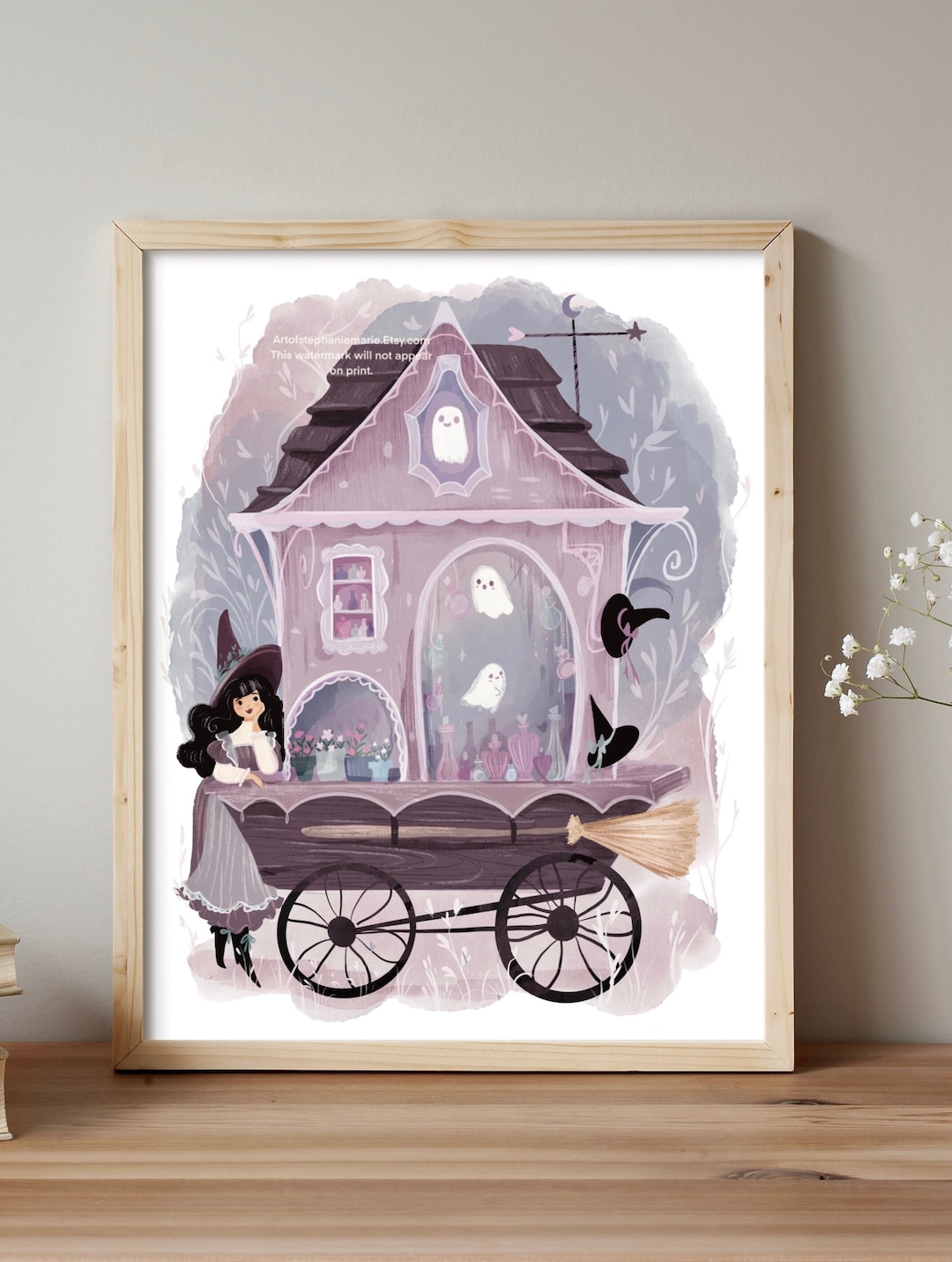 Witch’s Wagon Illustration Art Print - Etsy