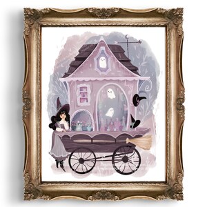Witch’s Wagon Illustration Art Print - Etsy
