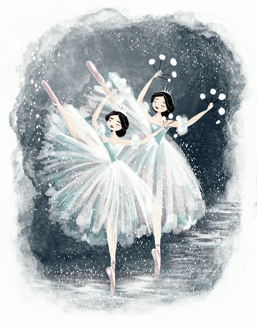 Dance of the Snowflakes Print - Etsy