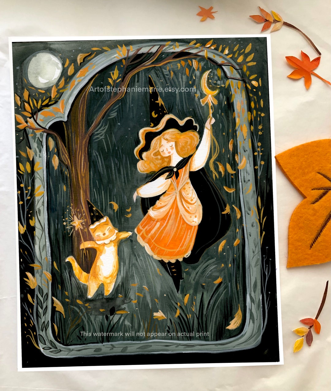 Moonlight Magic Illustration Art Print - Etsy