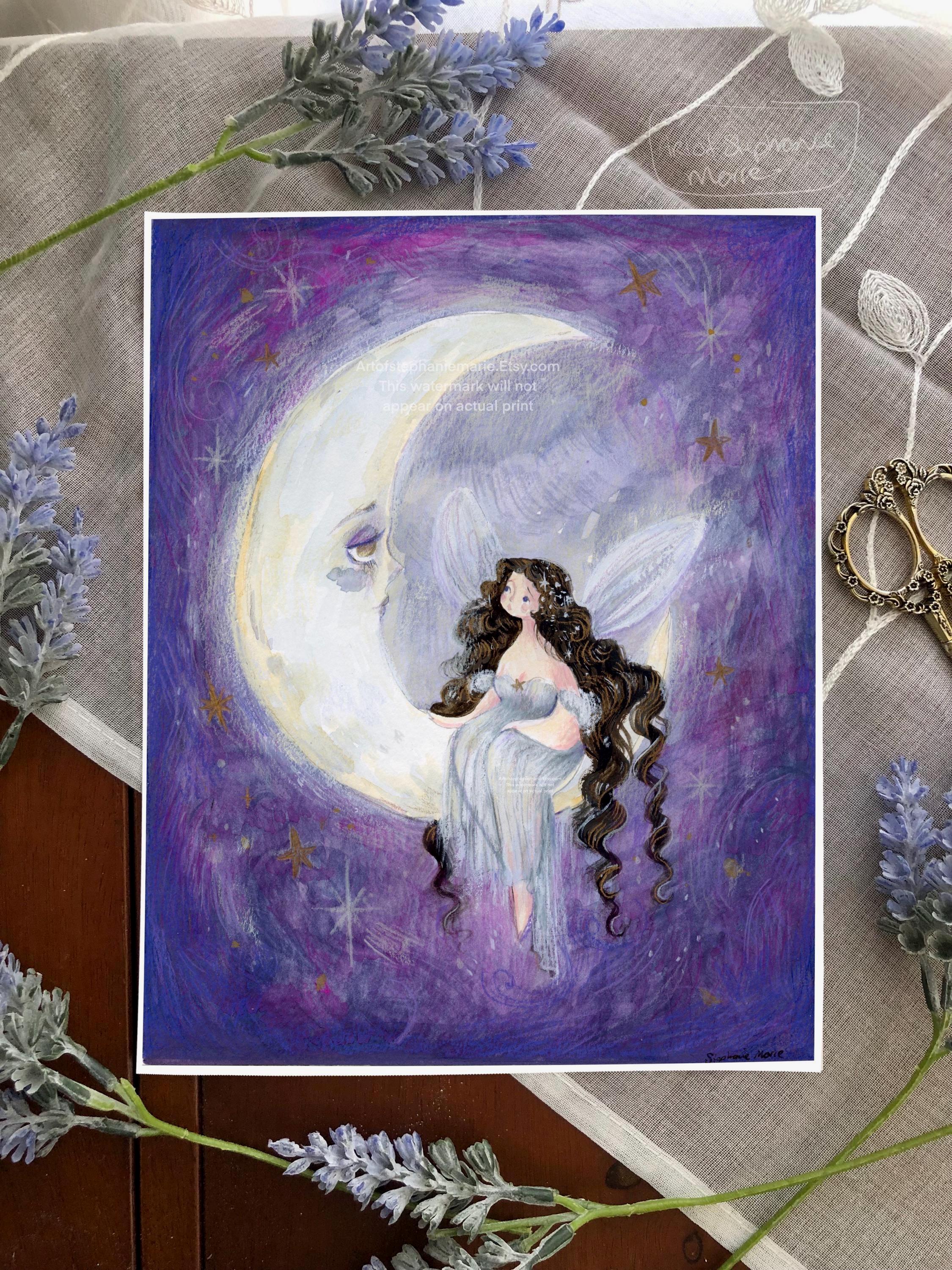 Luna Illustration Art Print - Etsy