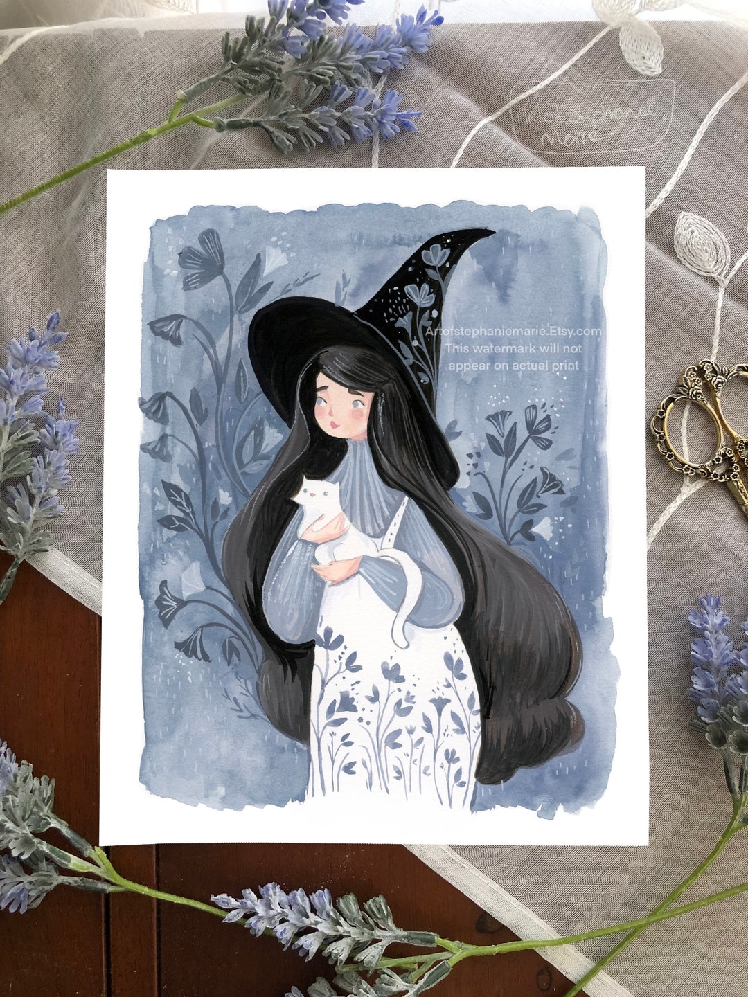 PRINT Winter Witch Illustration Art Print 8x10 - Etsy