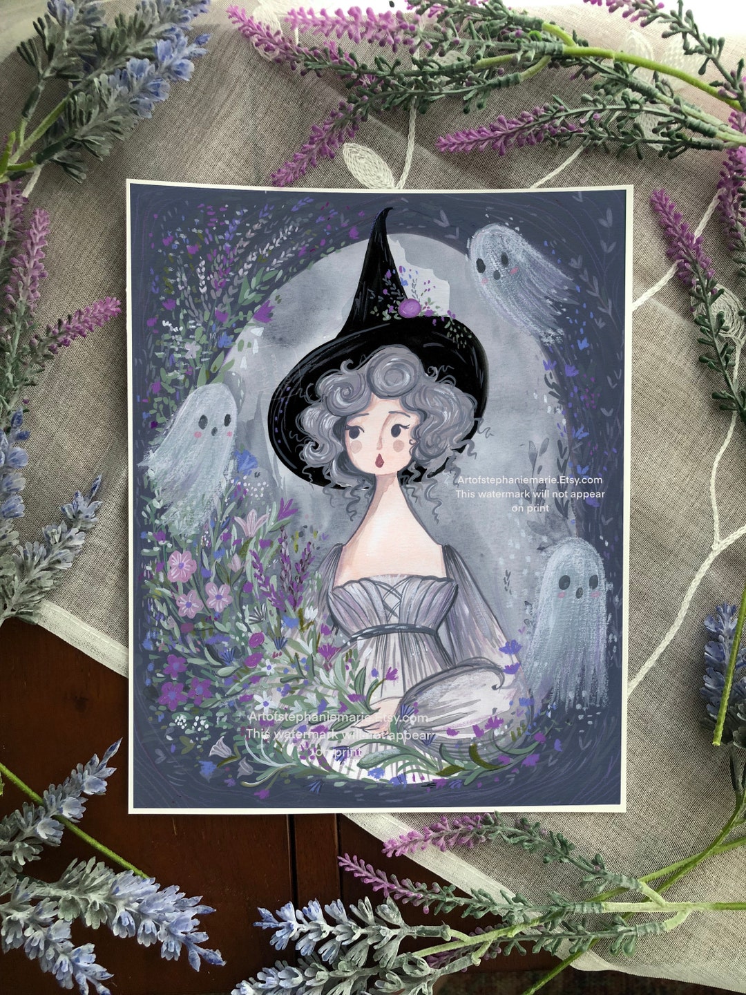 Spring Witch Illustration Art Print 8x10 - Etsy