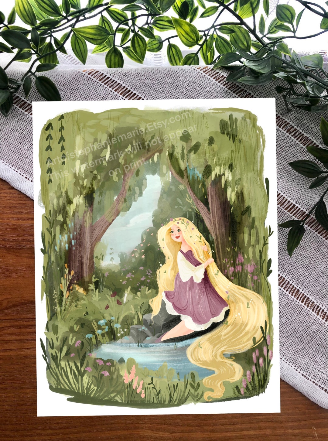 Rapunzel Illustration Art Print - Etsy