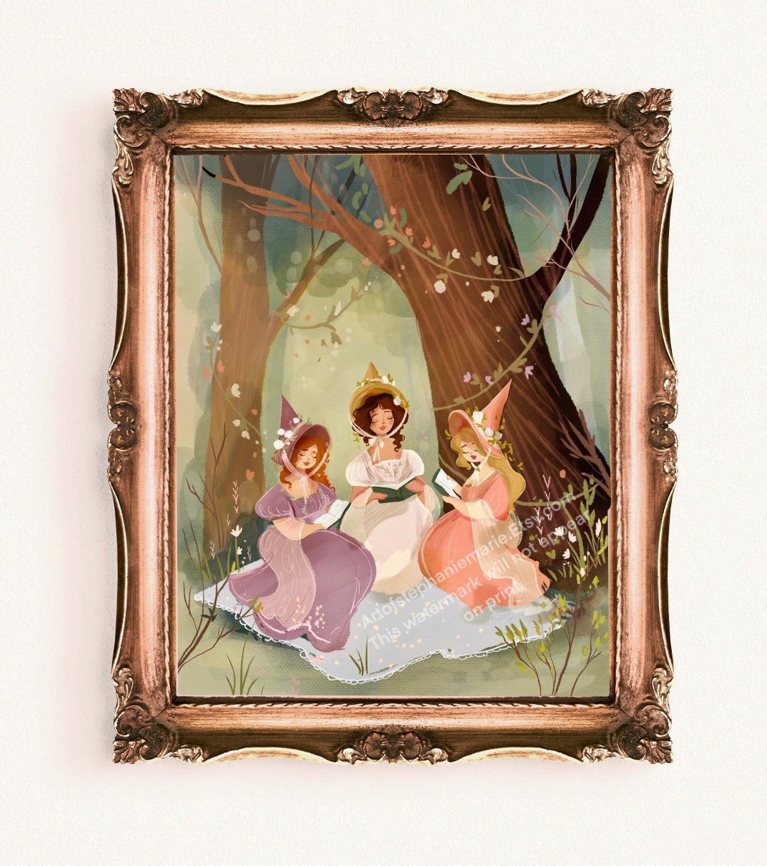 Regency Witches Book Club Illustration Art Print - Etsy