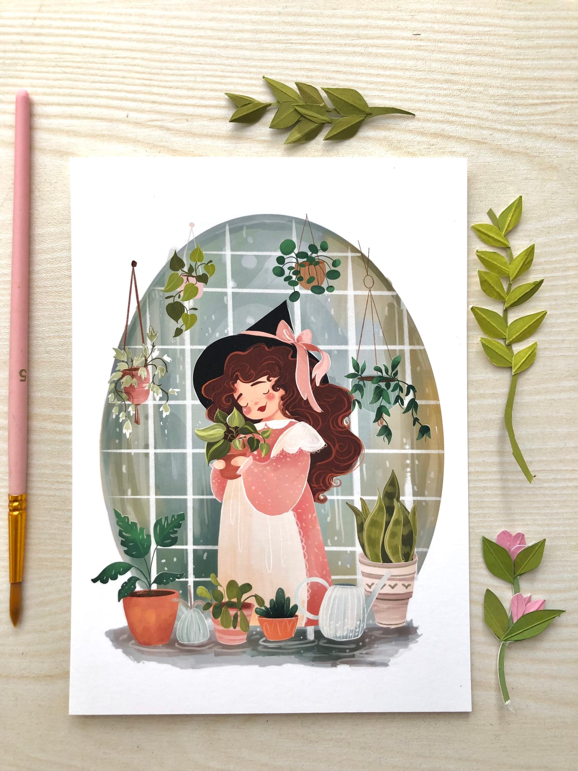 Plant Witch Illustration Print - Etsy