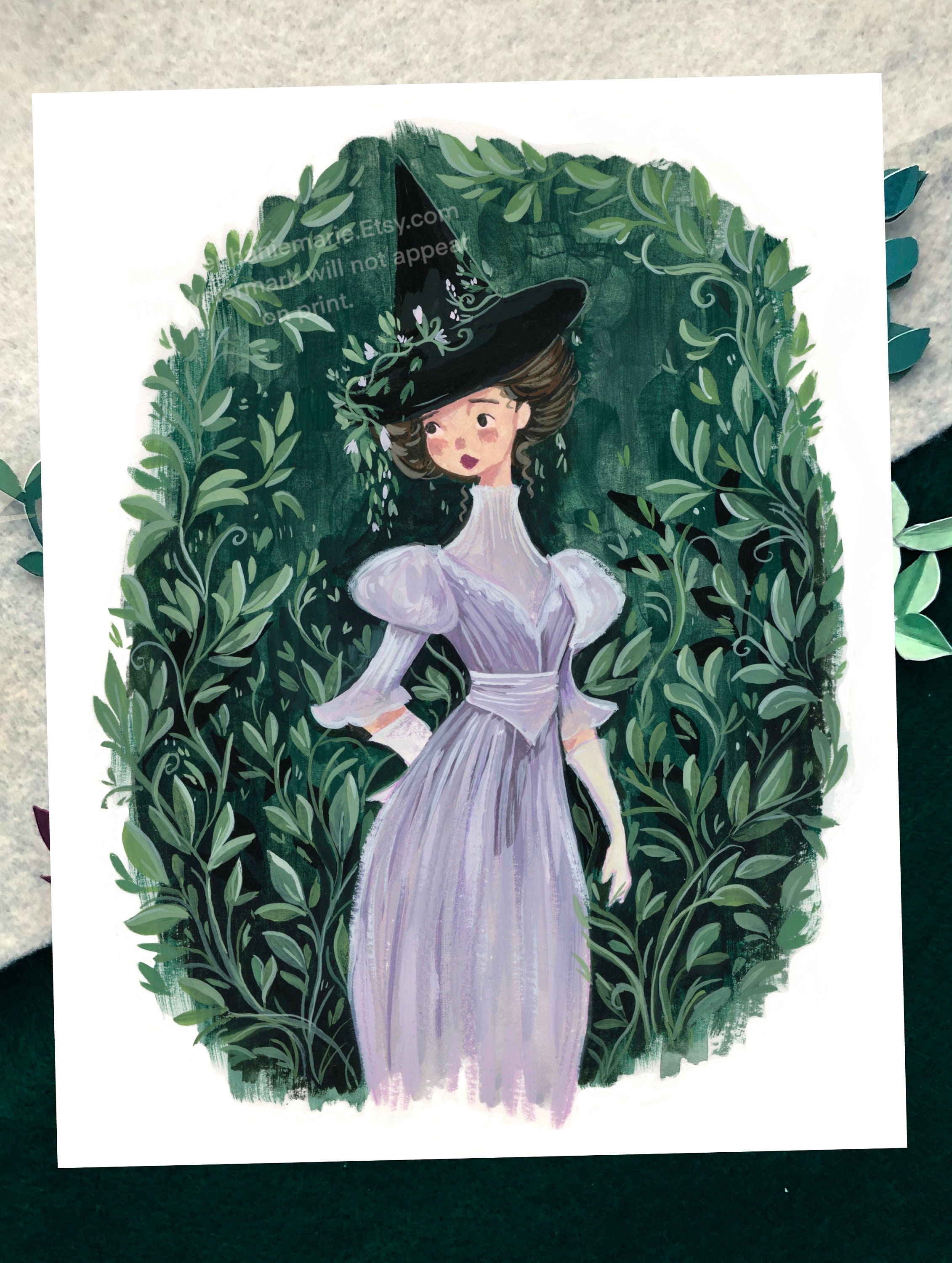 PRINT Edwardian Witch Illustration Art Print 8x10 - Etsy