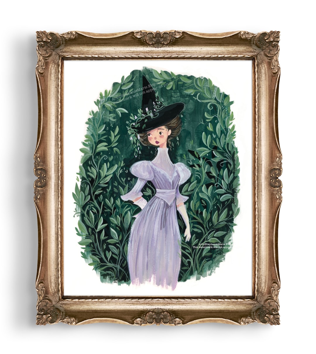PRINT Edwardian Witch Illustration Art Print 8x10 - Etsy
