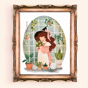 Plant Witch Illustration Print - Etsy