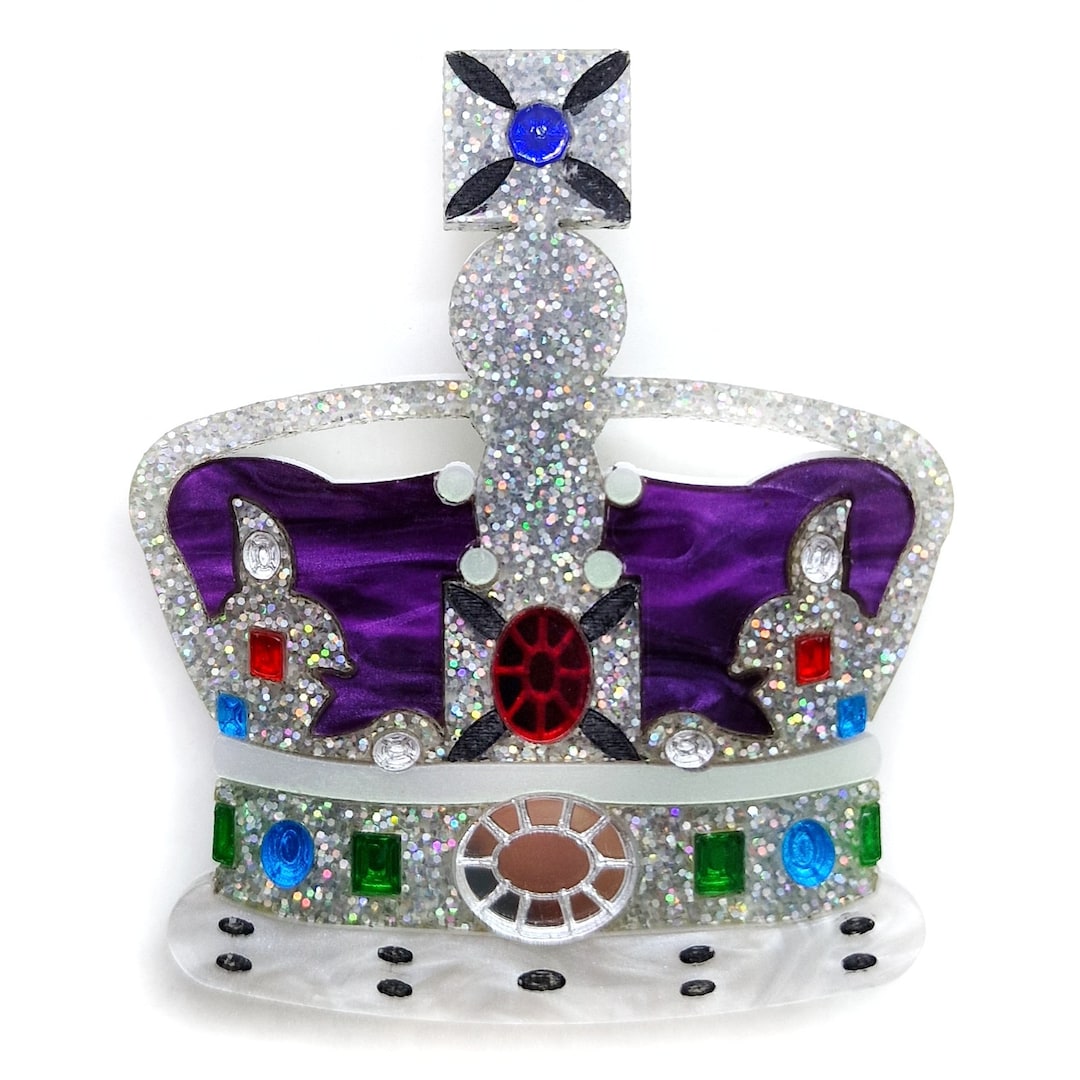 Laser-cut Acrylic and Plexiglass Crown Brooch - Etsy UK