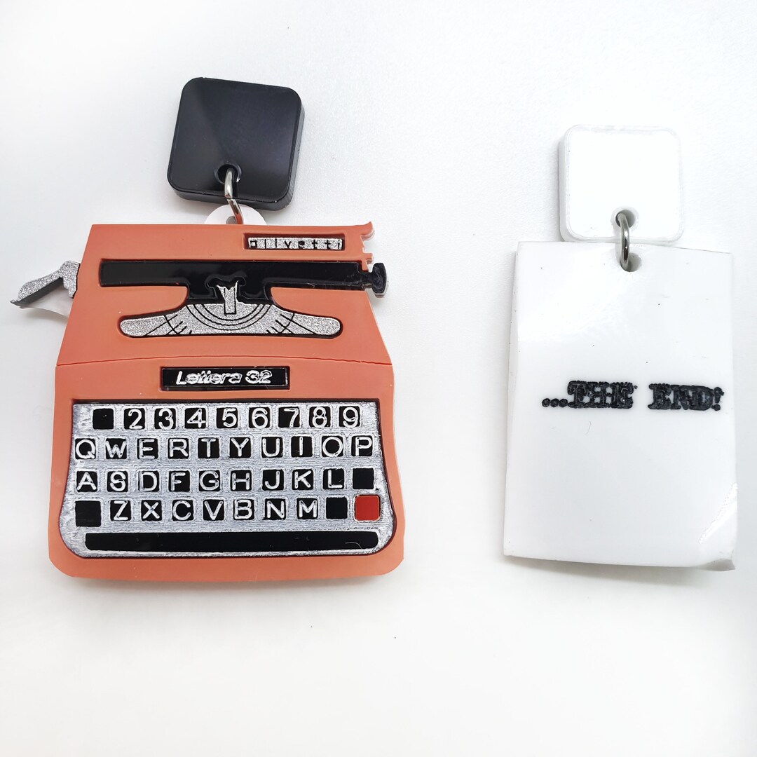 Laser-cut Acrylic and Plexiglass Typewriter Earrings - Etsy
