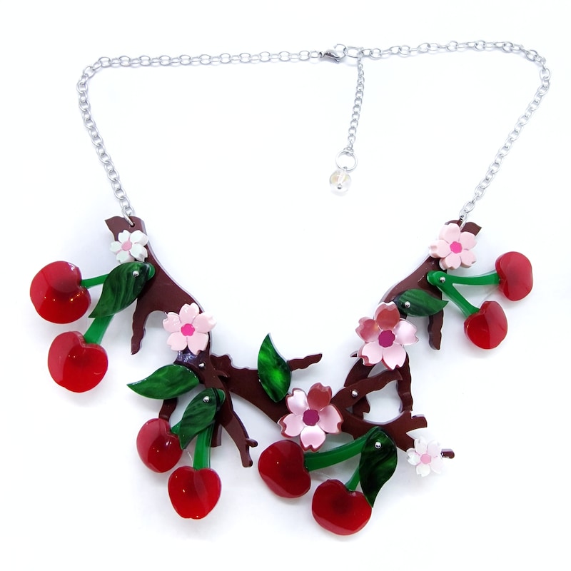 Cherry Tree Necklace - Etsy