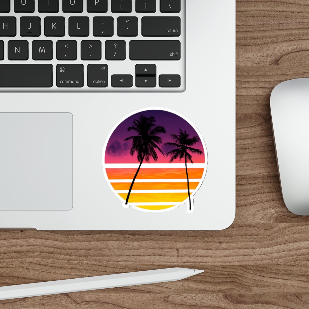 Sunset Outrun 80s Die-cut Sticker - Etsy
