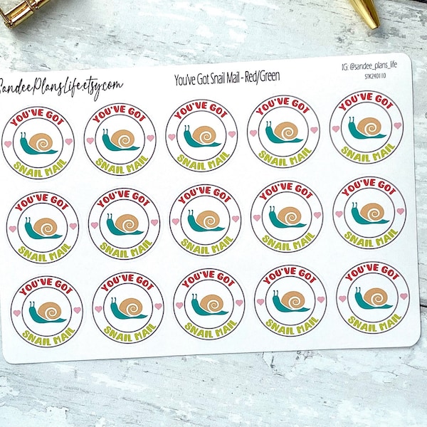 Snail Mail Stickers - Etsy