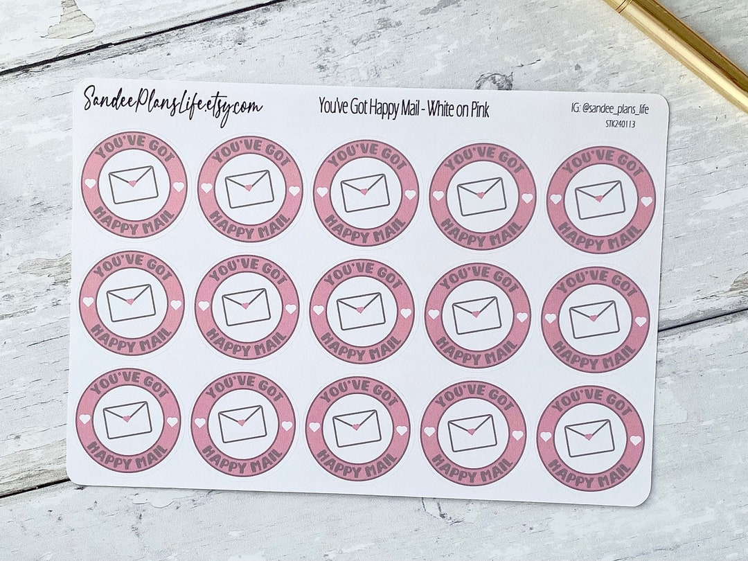 You've Got Happy Mail Sticker Seal | Snail Mail Seal | Envelope Art ...