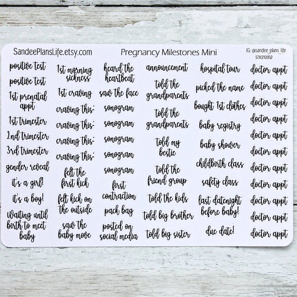 Pregnancy Stickers - Etsy