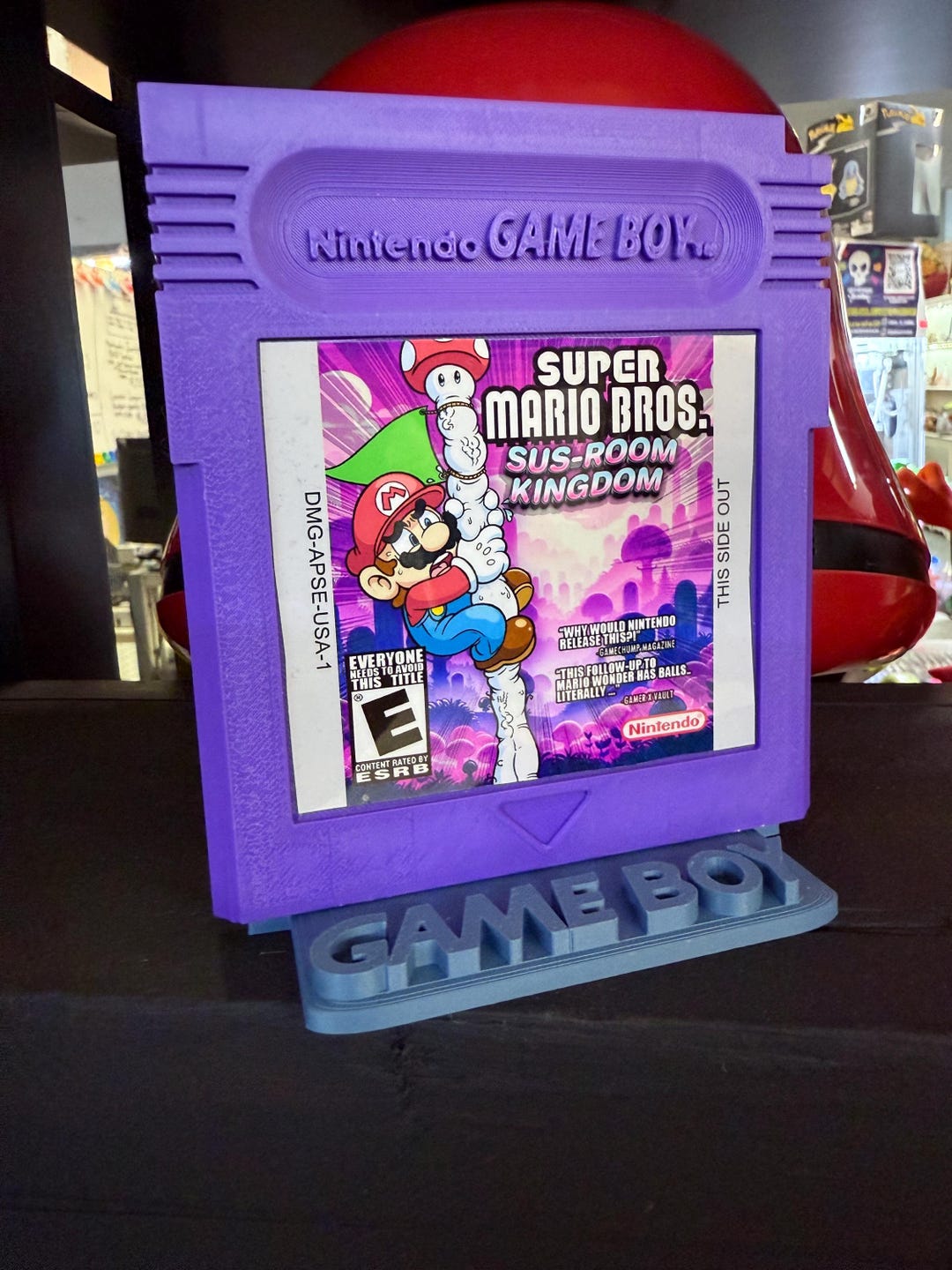 Cursed Gameboy Cartridge Wall Art / Super Mario Sus-room Kingdom - Etsy