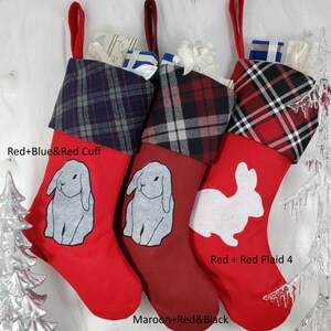 Bunny Christmas Stocking, Rabbit Christmas Stocking, Pet Christmas ...