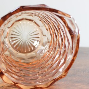 Pressed Crystal Glass Pitcher, Cube Cubist Water Pitcher Ice Tea Retro ...