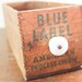 Rustic Wood Cheese Box 5lbs, Blue Label Cheese Drawer Distressed Wooden ...