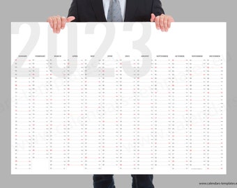 Large Yearly Wall Planner - Etsy UK