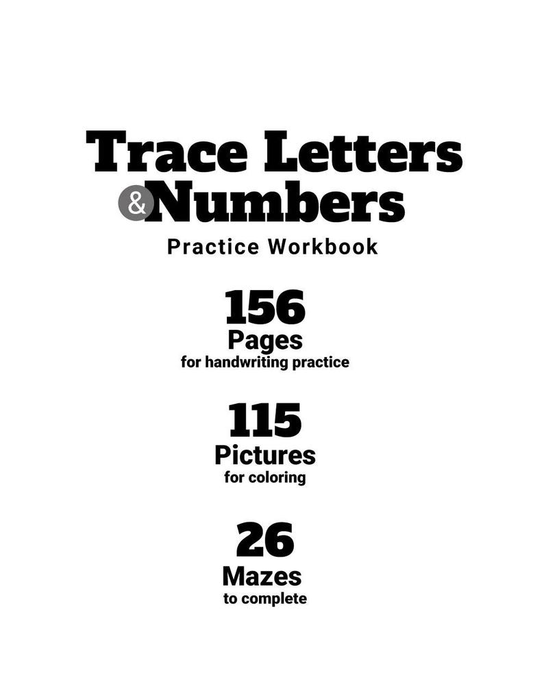 230 Pages. Tracing Letters and Numbers - Practice Worksheet for Kids ...