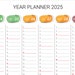 2025 Year Wall Planner. Modern Landscape Year Wall Planner Template ...