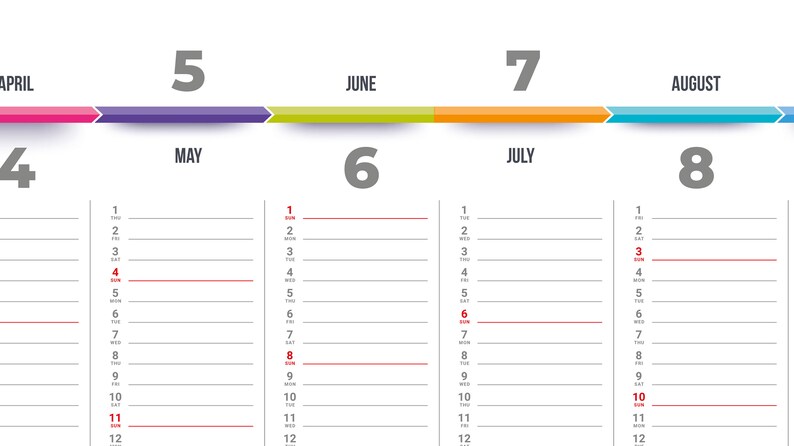 2025 Big Year Wall Horizontal Planner - Kp-w39-long - Etsy