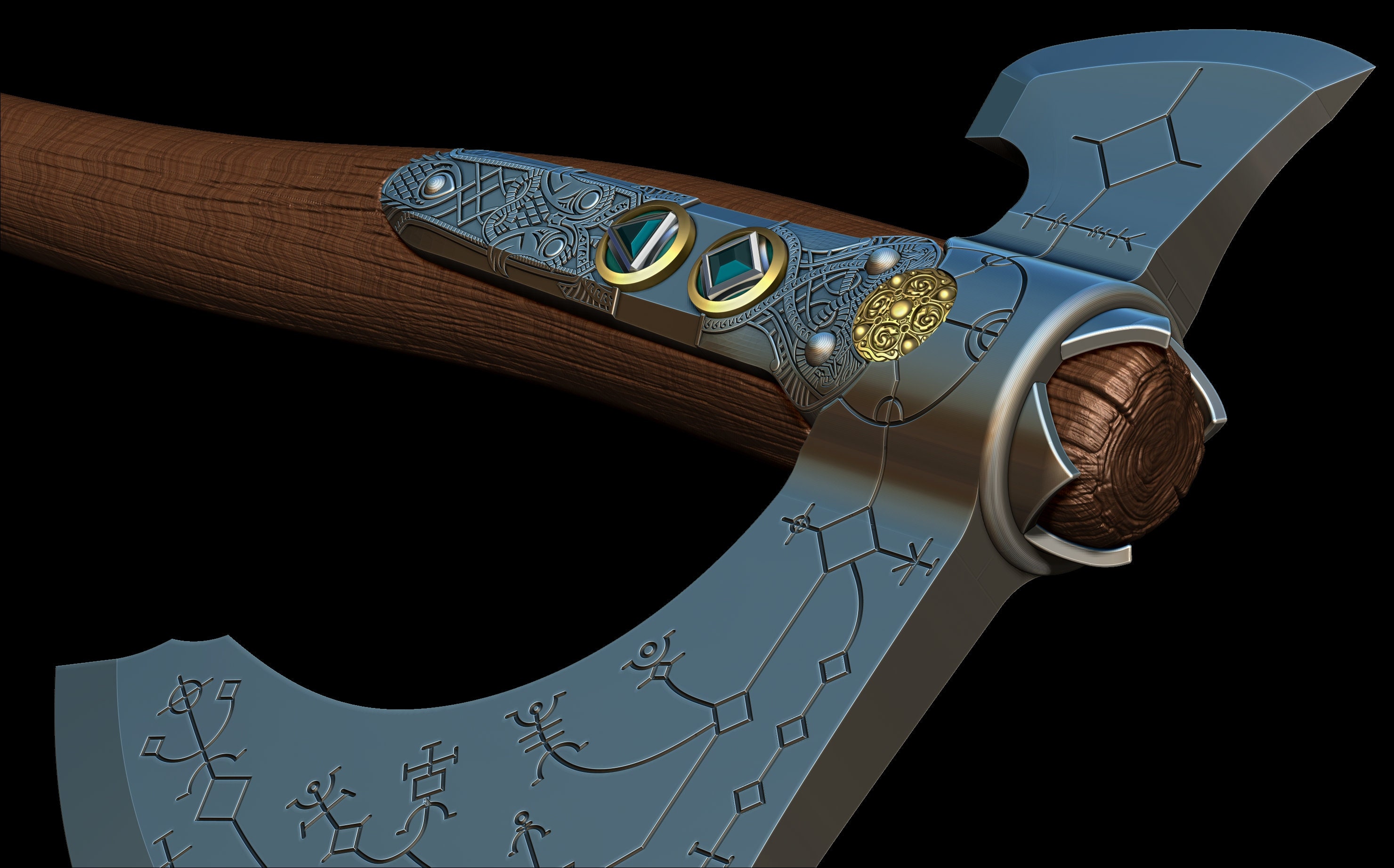 God of War: Leviathan Axe 3d Model - Etsy