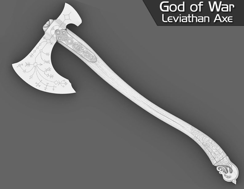 God Of War Leviathan Axe 3d Model Etsy Denmark