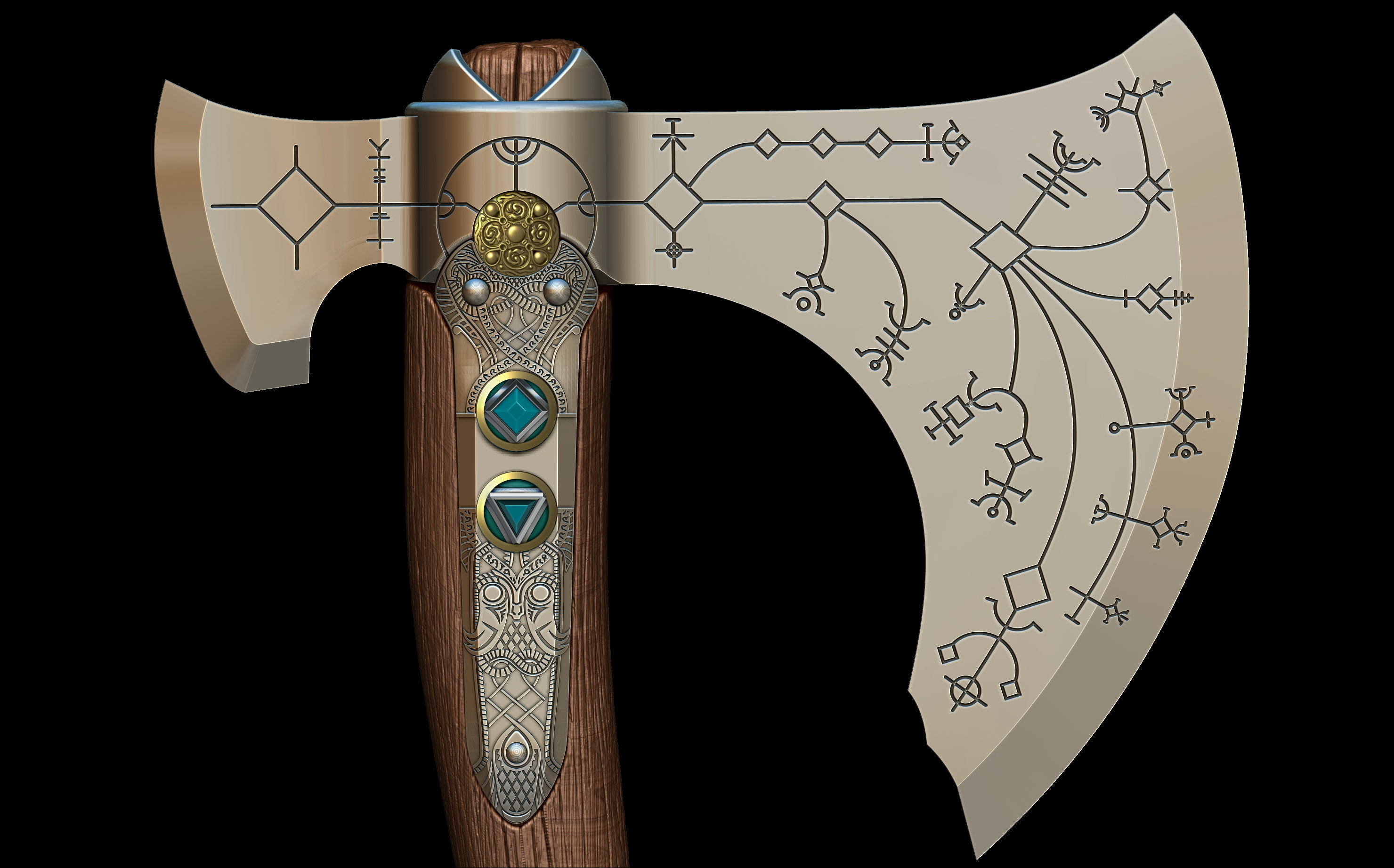 God of War: Leviathan Axe 3d Model - Etsy UK