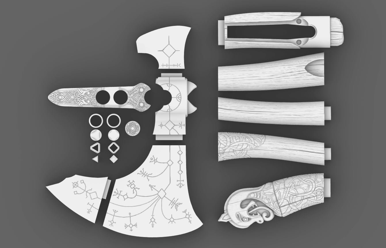 God of War: Leviathan Axe 3d Model - Etsy